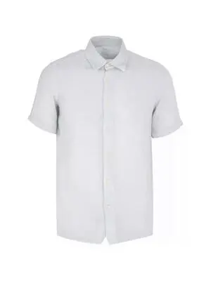 120% Lino Contemporary Fit Shirt - Blue