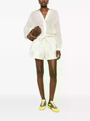 Dorothee Schumacher Airy Waffle Knit Collared Cardigan