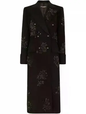 Dolce & Gabbana Embroidered Double-breasted Coat
