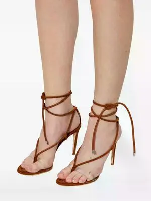 Dsquared2 Goat Skin Stiletto Sandals With Tie Fastening