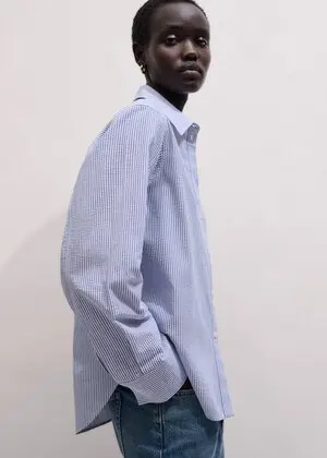 ME+EM Striped Relaxed Shirt