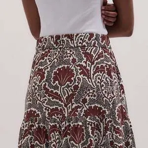 ME+EM Rising Wildflowers Print Tiered Maxi Skirt