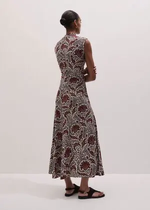 ME+EM Rising Wildflowers Print Fit And Flare Maxi Dress