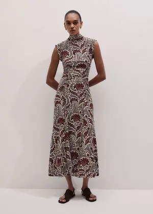 ME+EM Rising Wildflowers Print Fit And Flare Maxi Dress