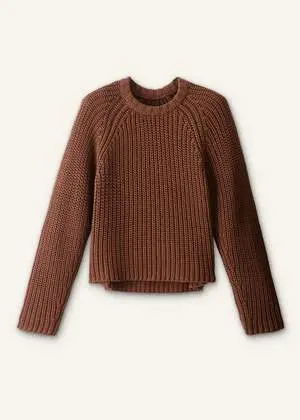 ME+EM Chunky Raglan Jumper - Walnut Brown