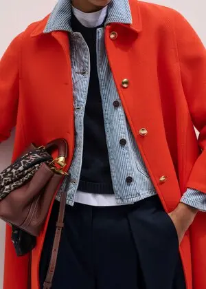 ME+EM Sculptural Sleeve Swing Coat
