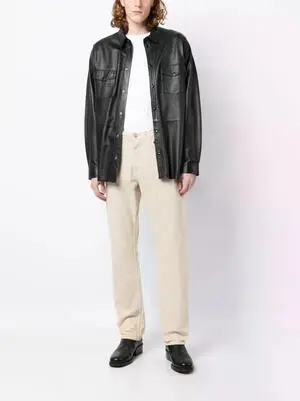 FRAME Straight-leg Jeans With Logo Patch