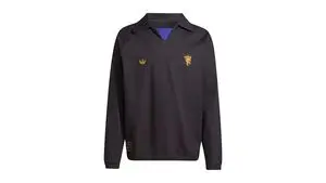 Adidas Terrace Icons Drill Sweatshirt - Manchester United Utility Black