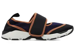 Marni Lycra Mary Jane Running Sneaker - Navy Blue/black/brown