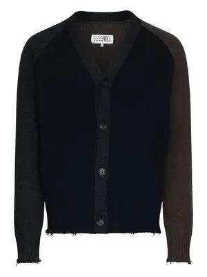 MAISON MARGIELA Vneck Cardigan - Color Block