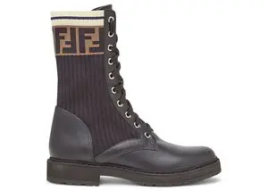 Fendi Ff Rockoko Biker Boots