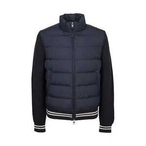 Moncler Padding Zip Up Cardigan - Navy Blue