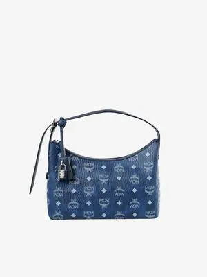 Mcm Aren Vi Small Hobo Bag - Blue Visetos