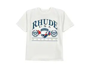 Rhude Usa Sailing Icon T-shirt - Vintage White/black