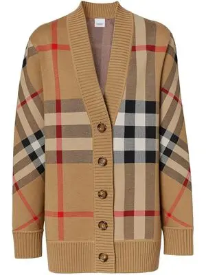 Burberry Oversized Check Cardigan