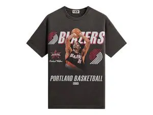 Kith Nba Allstar Portland Trail Blazers Rasheed Wallace Tee Shirt - Black