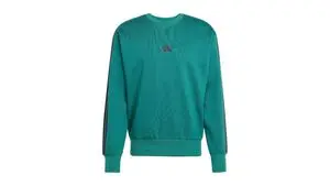 Adidas Essentials 3stripes Fleece Sweatshirt - Collegiate Green Black
