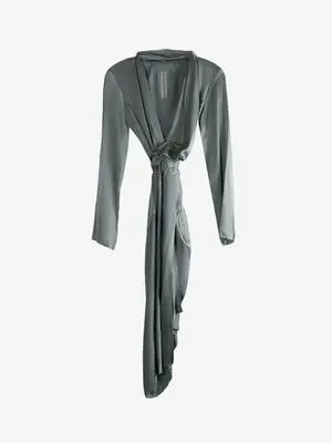 Rick Owens Charmeuse Wrap Dress - Wahed Indigo
