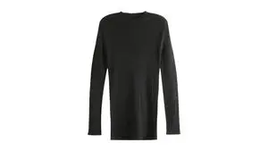 Rick Owens Ribbed Round Neck Top - Black