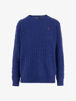 Polo Ralph Lauren Long Sleeve Crew Neck Pullover - Midnight Cobalt Blue