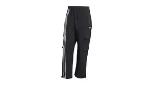 Adidas Front Stripes Woven Cargo Tracksuit Pants - Black