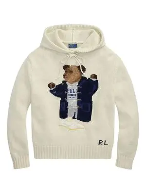 Polo Ralph Lauren Bear Long Sleeve Hood Pullover - Parchment Cream