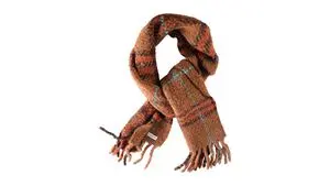 Burberry Mu G Check Boucle Scarf - Ginger Brown