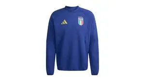 Adidas Italy Tiro Travel Crew Sweatshirt - Victory Blue