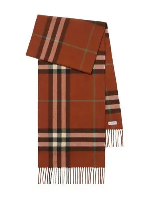 Burberry Mu Giant Chk Scarf - Brick Orange