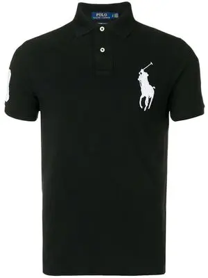 Polo Ralph Lauren Shortsleeve Big Pony Mesh Polo Shirt - Black