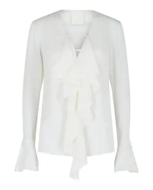 Givenchy 4g Pattern Silk Blouse - White