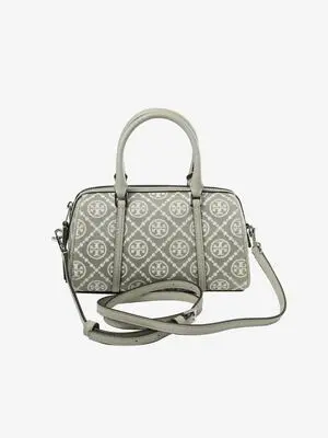 Tory Burch T Monogram Utility Mini Barrell Bag - Gray