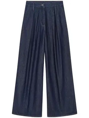 Dries Van Noten Wide Pleated Jeans - Indigo