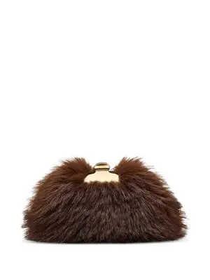 Marc Jacobs The Small Claw Clip Clutch - Dark Brown