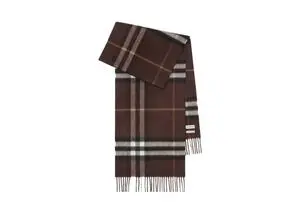 Burberry Mu Washed Giant Check Scarf - Treacle Brown