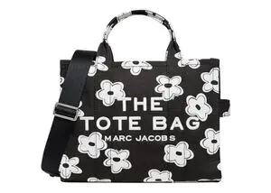 Marc Jacobs The Daisy Canvas Medium Tote Bag - Black/white