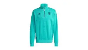 Adidas Liverpool Fc Terrace Icons Halfzip Top - Sea Green