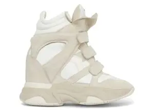 Isabel Marant Étoile Balskee High-top Leather Wedge Sneakers - White