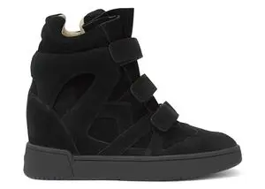 Isabel Marant Étoile High-top Leather Wedge Sneakers - Black