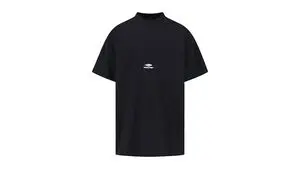 Balenciaga Oversized Crewneck Sweatshirt T-shirt - Washed Black/white