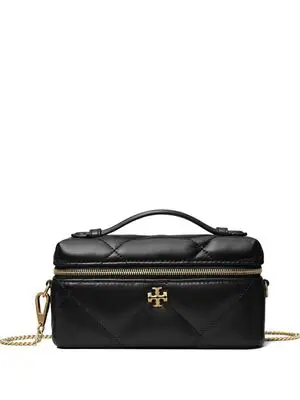 Tory Burch Kira Diamond Quilt Charm East/west Vanity Case - Black