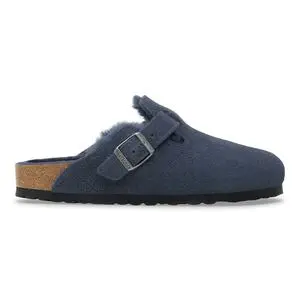 BIRKENSTOCK Boston Shearling Suede Leather - New Navy Blue