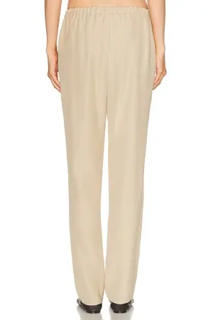 Loulou De Saison Scot Ankle Length Straight Leg Pant - Beige