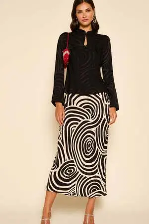 Rixo Printed Ardith Skirt