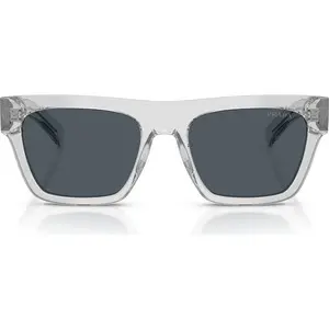 Prada 54mm Rectangle Sunglasses - Crystal Grey/dark Grey
