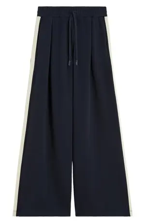 Max Mara Perdoni Side Stripe Cotton Blend Drawstring Pants