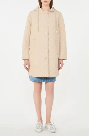 Max Mara Derio Quilted Jacket With Removable Hood