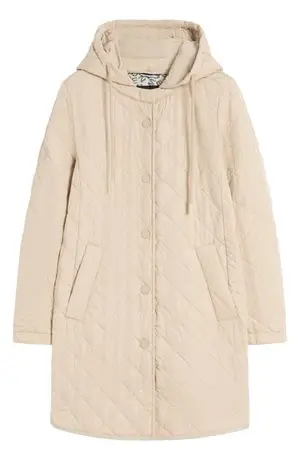 Max Mara Derio Quilted Jacket With Removable Hood