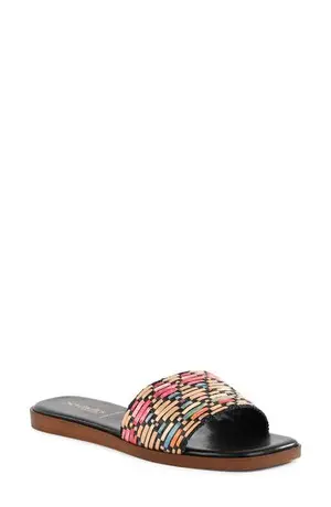 Seychelles Palm Oasis Slide Sandal - Black Multi