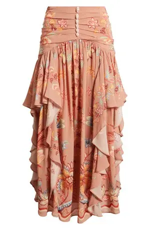 Farm Rio Ruffled Maxi Skirt